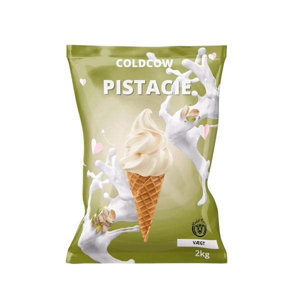 Softice mix Pistacie. 10 Kg. Bliver Til 30 Liter Mix – Coldcow